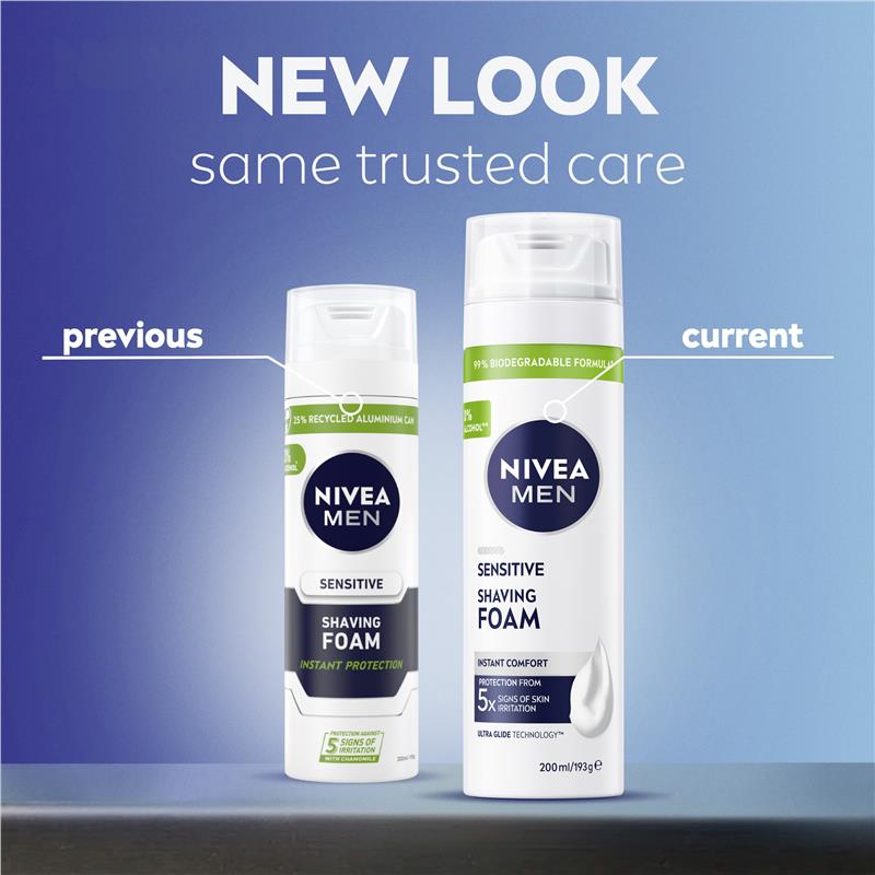 Buy Nivea Men Sensitive Shaving Foam 200ml Online at Chemist Warehouse®