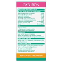 Buy Fab Iron + Vitamin B Complx 60 Tablets Online at Chemist Warehouse®