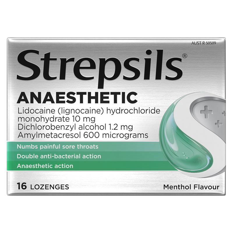 Buy Strepsils Anaesthetic Sore Throat Menthol 16 Lozenges Online at ...