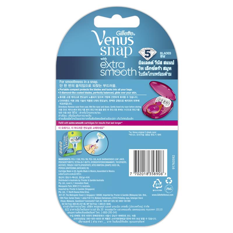 Buy Gillette Venus Extra Smooth Snap Razor Online at Chemist Warehouse®