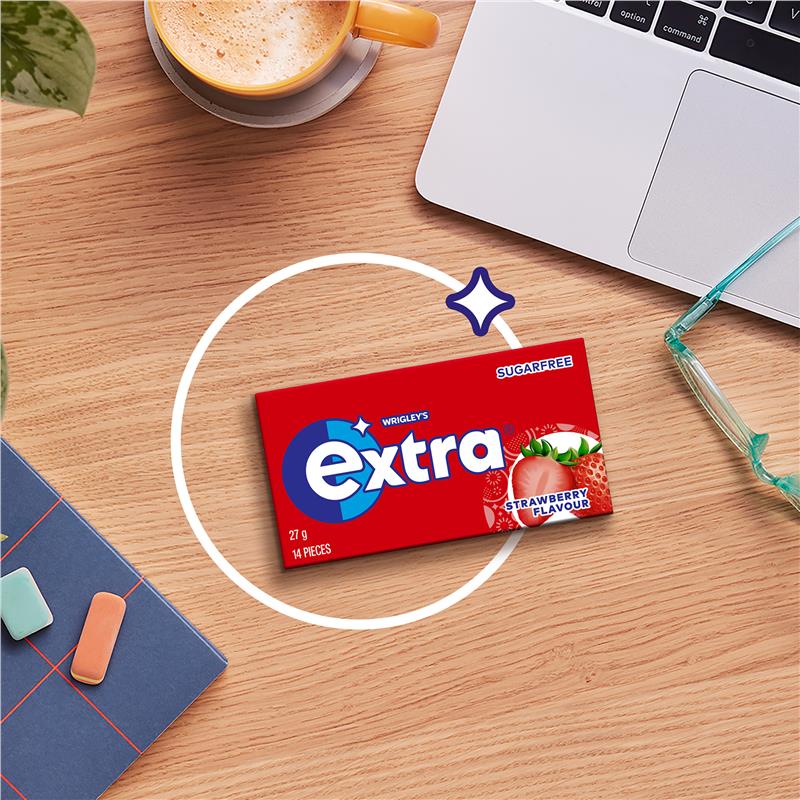 Buy Wrigley's Extra Envelope Strawberry Gum 14 Piece Online at Chemist ...