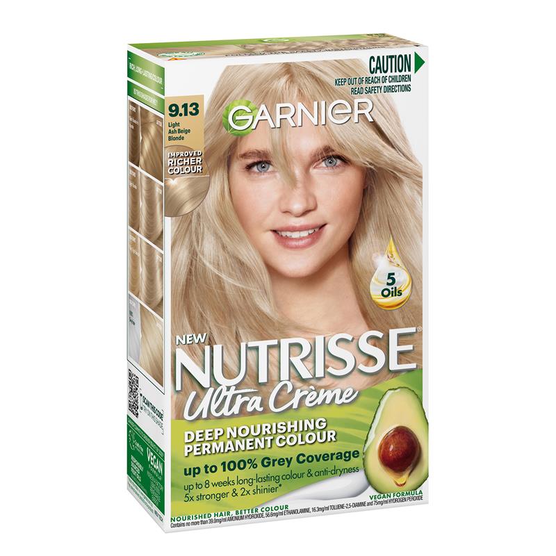 Buy Garnier Nutrisse 9.13 Light Ash Beige Blonde Online at Chemist ...