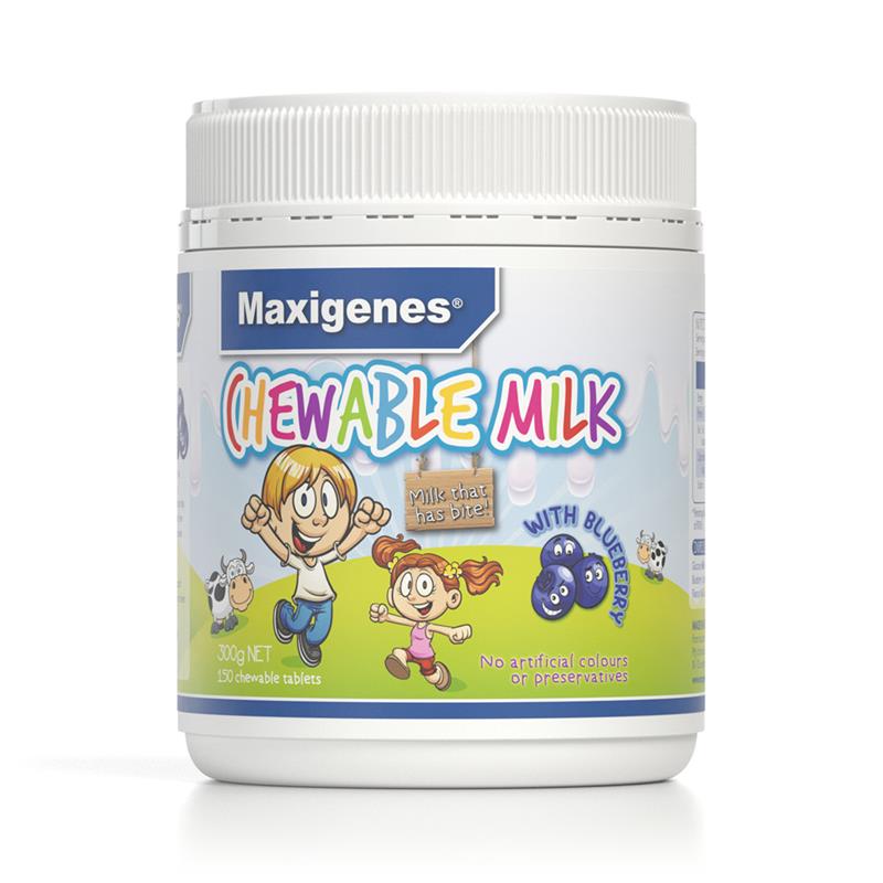 Buy Maxigenes Chewable Milk With Blueberry 150 Tablets Online at ...