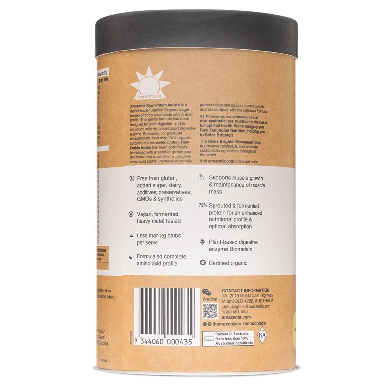 Buy Amazonia RAW Protein Isolate Vanilla 1kg Online at Chemist Warehouse®