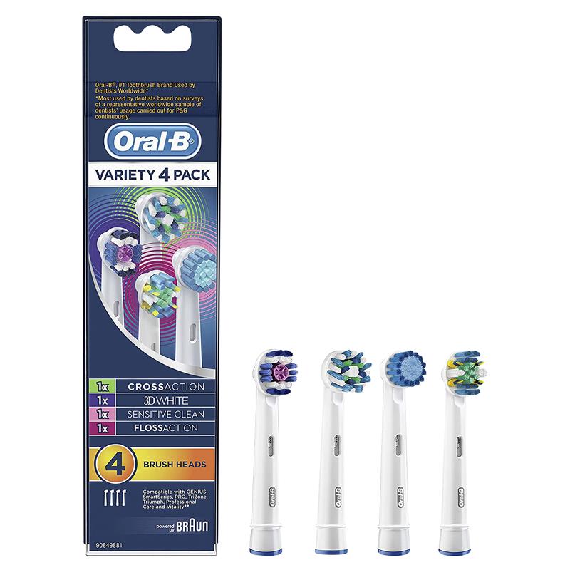Buy Oral B Electric Toothbrush Refills Variety 4 Pack Online at Chemist ...