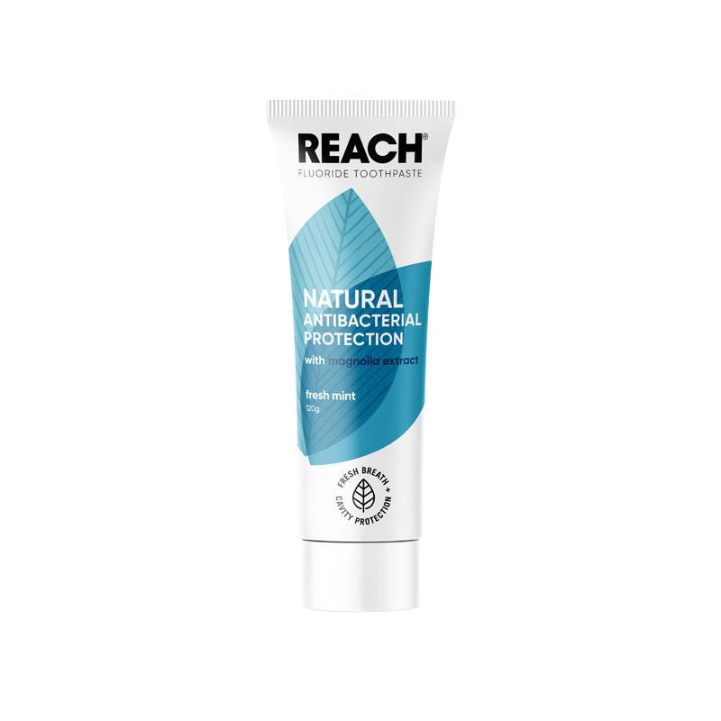 Buy Reach Toothpaste Natural Antibacterial Fresh Mint 120g Online at ...