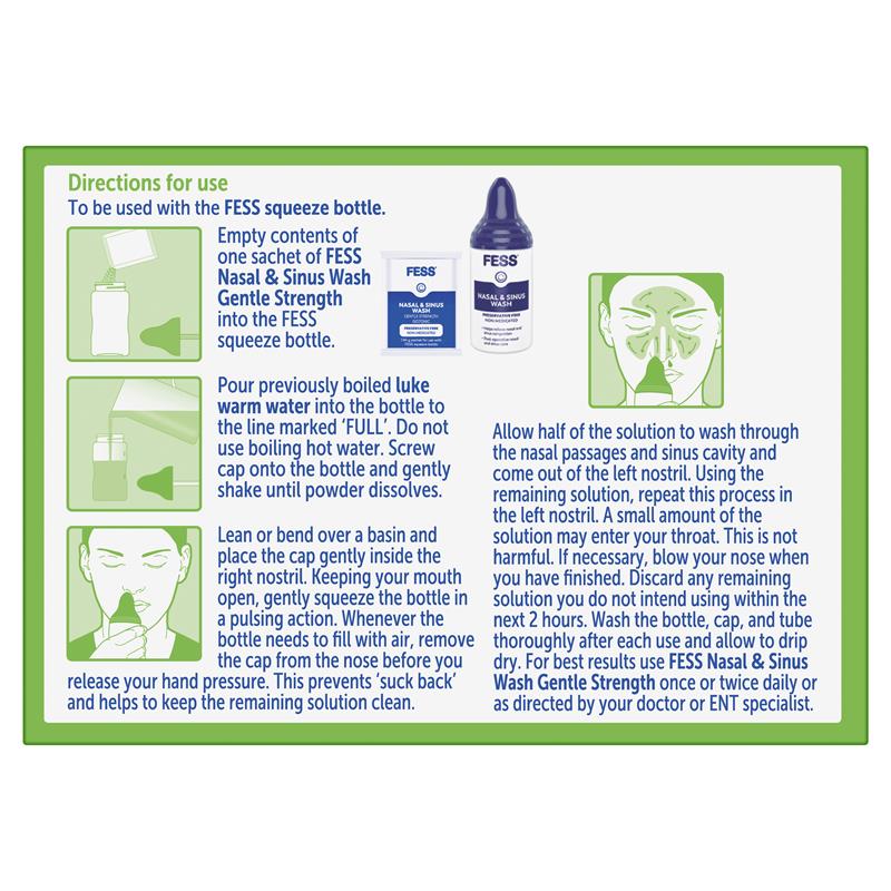 Buy Fess Sinu Cleanse Gentle Nasal & Sinus Wash Sachets 100 Refills ...