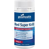 Buy Good Health Red Super Krill 750mg 60 Capsules Online at Chemist ...