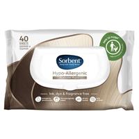 Buy Sorbent Flushable Wipes Hypo-Allergenic 40 Pack Online at Chemist ...