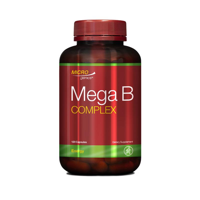Buy Microgenics Mega B Complex 120 Capsules (New Zealand Formula ...