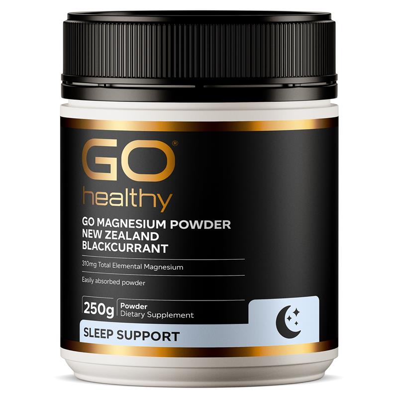 Buy GO Healthy Magnesium Powder New Zealand Blackcurrant 250g Online at ...