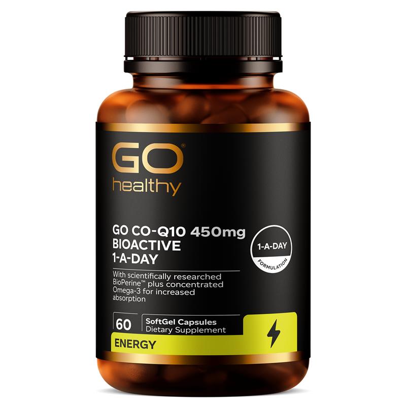 Buy GO Healthy CoQ10 450mg Bioactive 1-A-Day 60 Capsules Online at ...