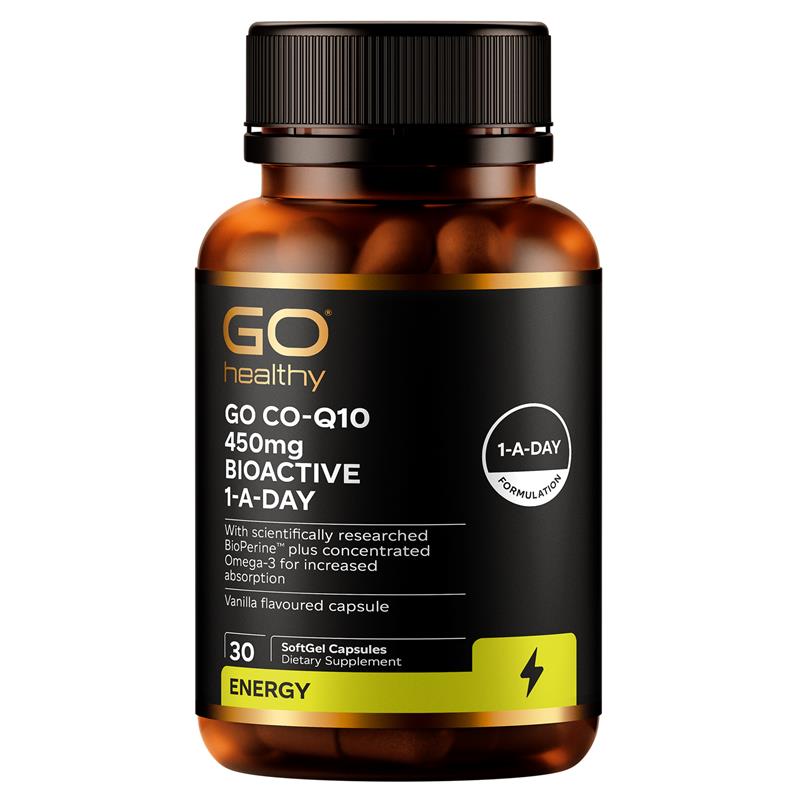 Buy GO Healthy CoQ10 450mg Bioactive 1-A-Day 30 Capsules Online at ...