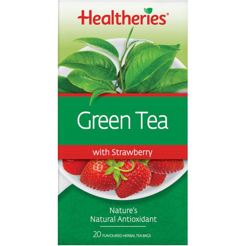 Buy Healtheries Green Tea with Strawberry 20 Bags Online at Chemist ...