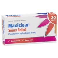 Buy Maxiclear Sinus Relief 30 Tablets Online at Chemist Warehouse®