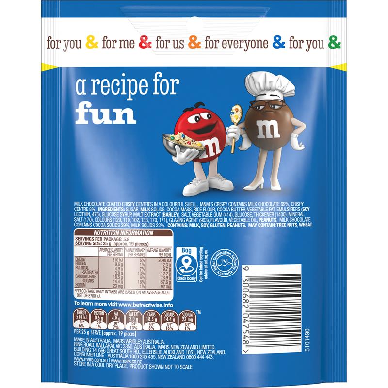 Buy Mars M&Ms Crispy 145g Online at Chemist Warehouse®