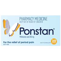Buy Ponstan 250mg 20 Capsules Online at Chemist Warehouse®