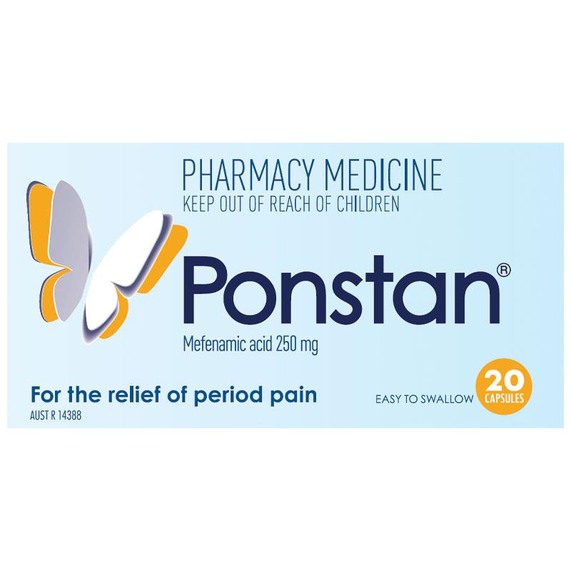 Buy Ponstan 250mg 20 Capsules Online at Chemist Warehouse®