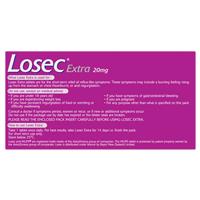 Buy Losec Extra 20mg Omeprazole 14 Tablets OTC Pack Online at Chemist ...