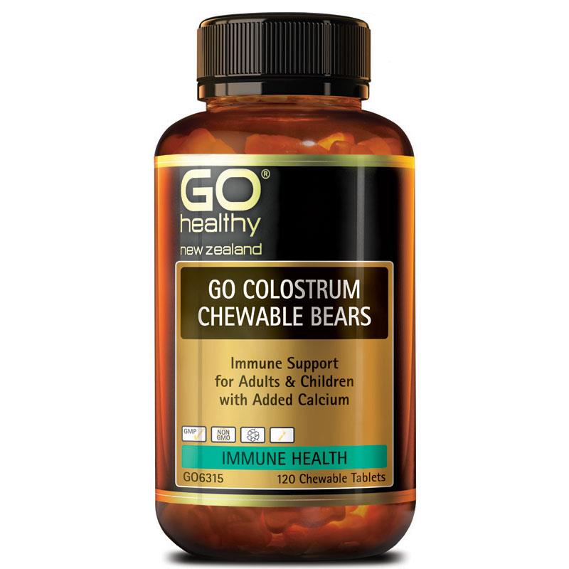 Buy Go Healthy Colostrum Chewable Bears 120 Tablets Online at Chemist ...