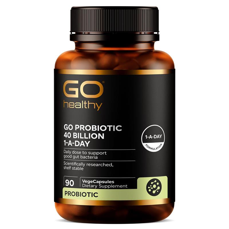 Buy GO Healthy Probiotic 40 Billion 1-A-Day 90 VegeCapsules Online at ...