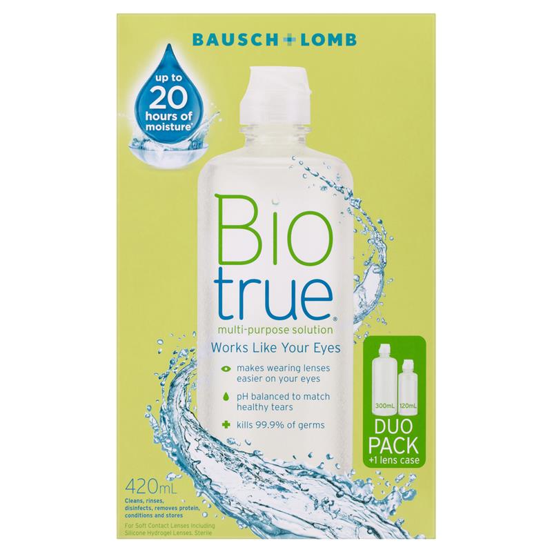 Buy Biotrue MPS Duo Pack 420ml Online at Chemist Warehouse®