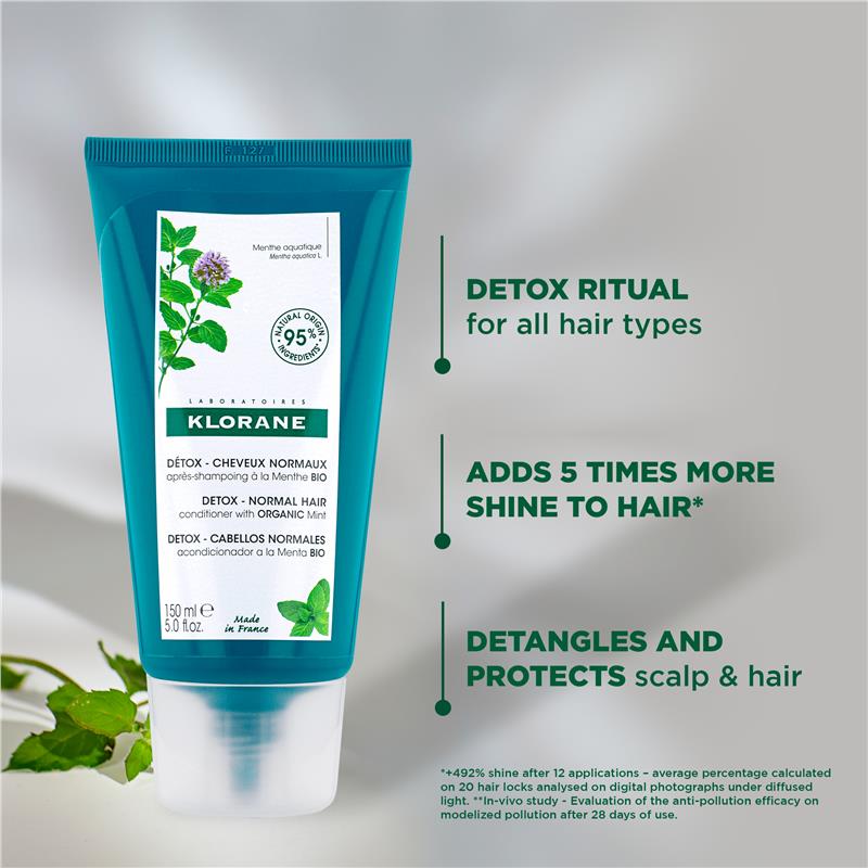 Buy Klorane Detox Conditioner Organic Mint 150ml Online at Chemist ...